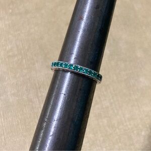 HDS | Jewelry | Sterling Silver Lab Created Emerald Stack Ring Band Sz ...